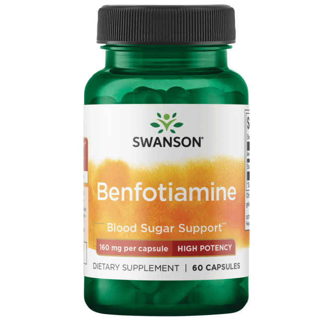 Swanson Benfotiamine - High Potency 160 mg 60 Capsules - Walmart.com
