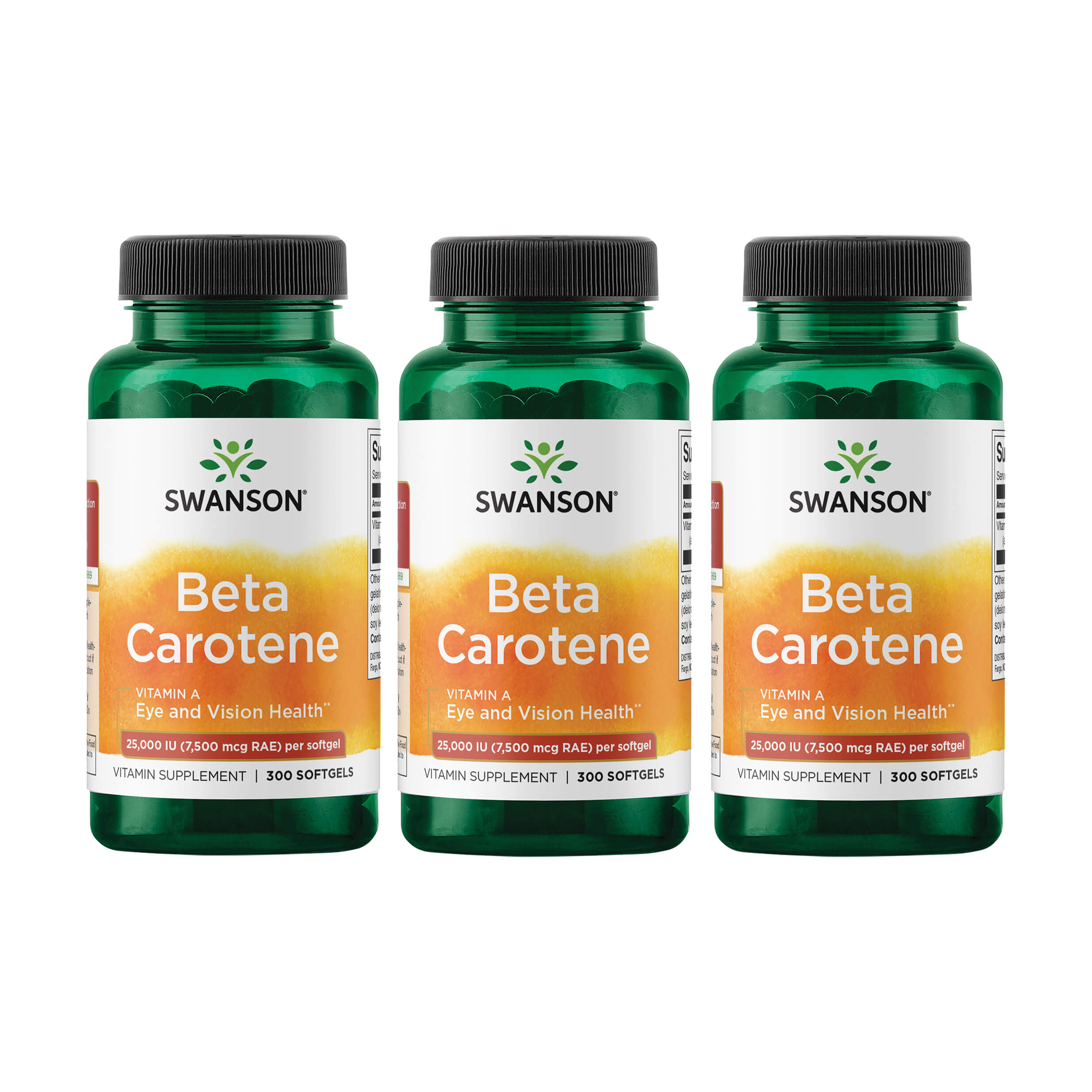 Swanson Beta-Carotene Vitamin A 25000 IU Skin Eye Immune System Health ...