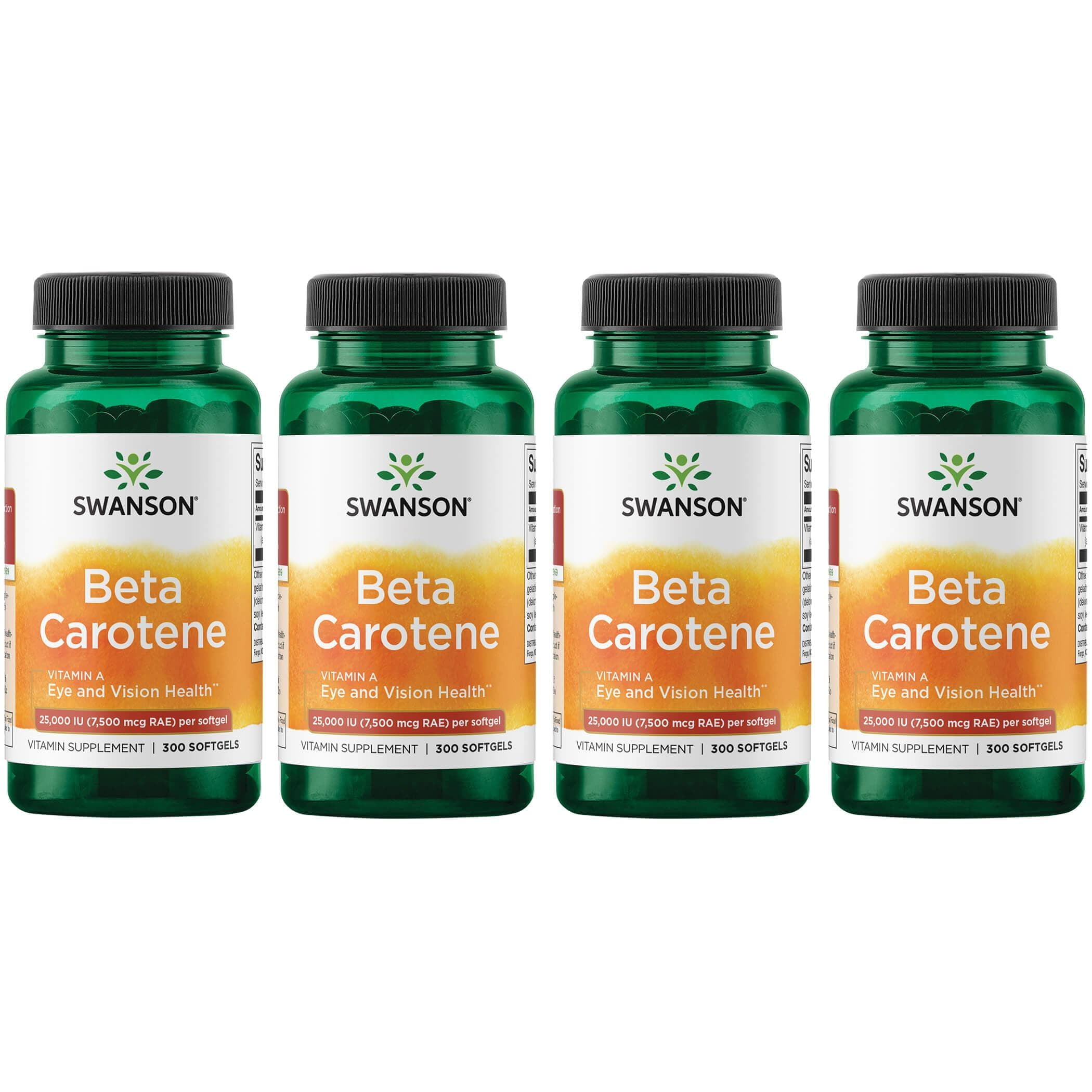 Swanson Beta-Carotene Vitamin A Supplement, Helps Promote Healthy Skin, Hair & Eyes, 25,000 IU ...