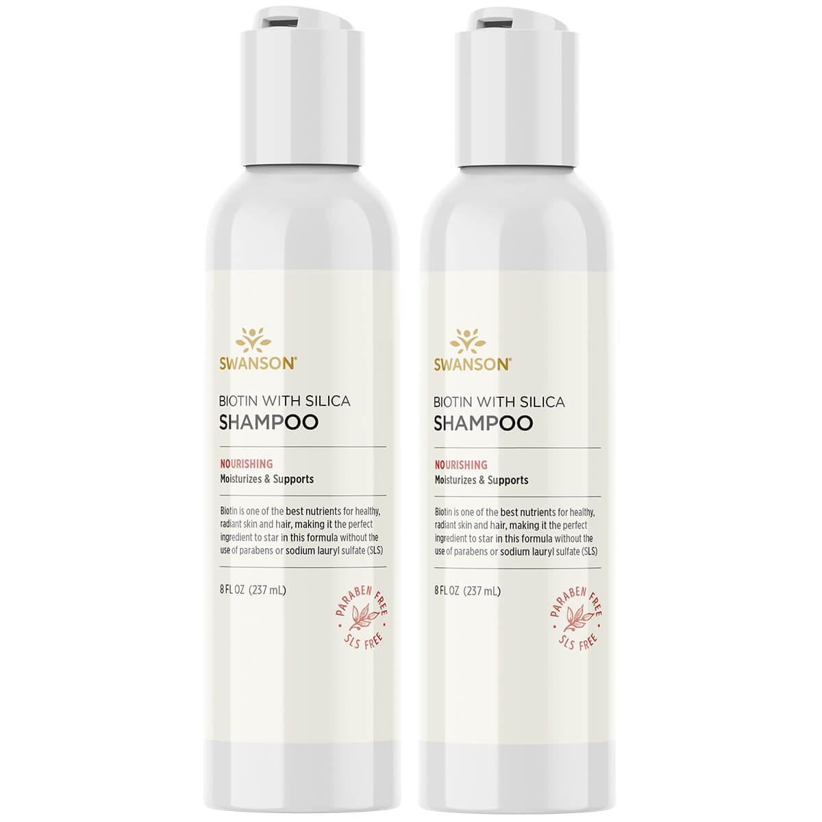 Swanson Biotin with Silica Shampoo 8 fl oz Liq 2 Pack - Walmart.com