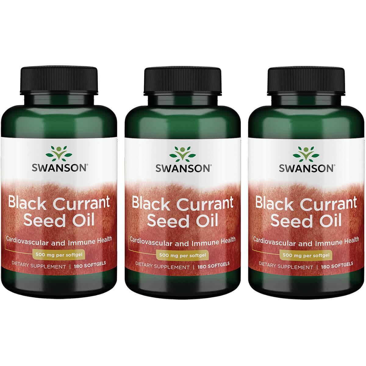 Swanson Black Currant Seed Oil 500 mg 180 Sgels 3 Pack - Walmart.com