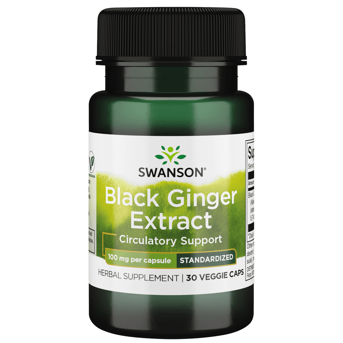 Swanson Organic Black Ginger Extract - Promotes Health & Vigor - 30 ...