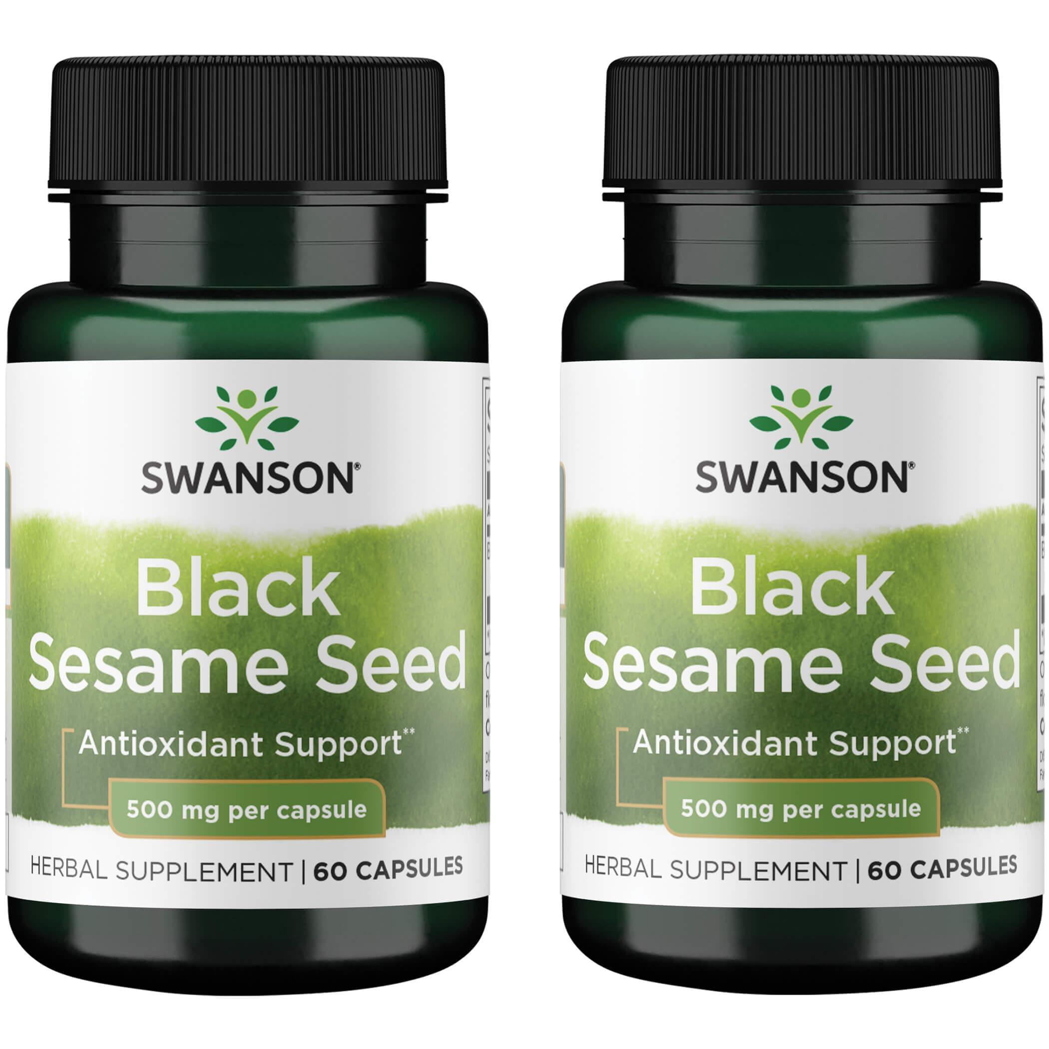 Swanson Premium Full Spectrum Black Sesame Seed 500 mg Capsules ...