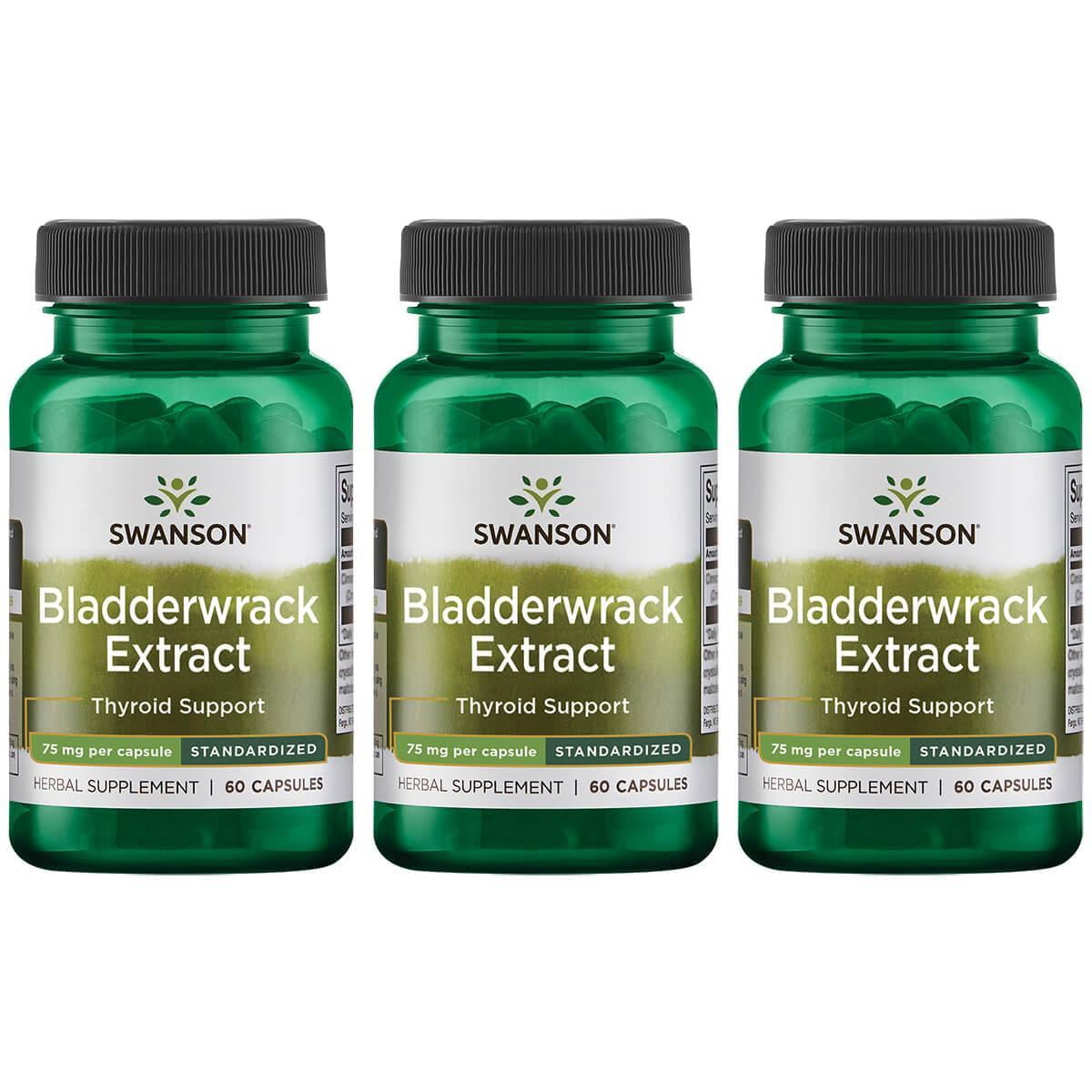 Swanson Herbal Supplement - Standardized Bladderwrack Extract 75 mg, 60 ...