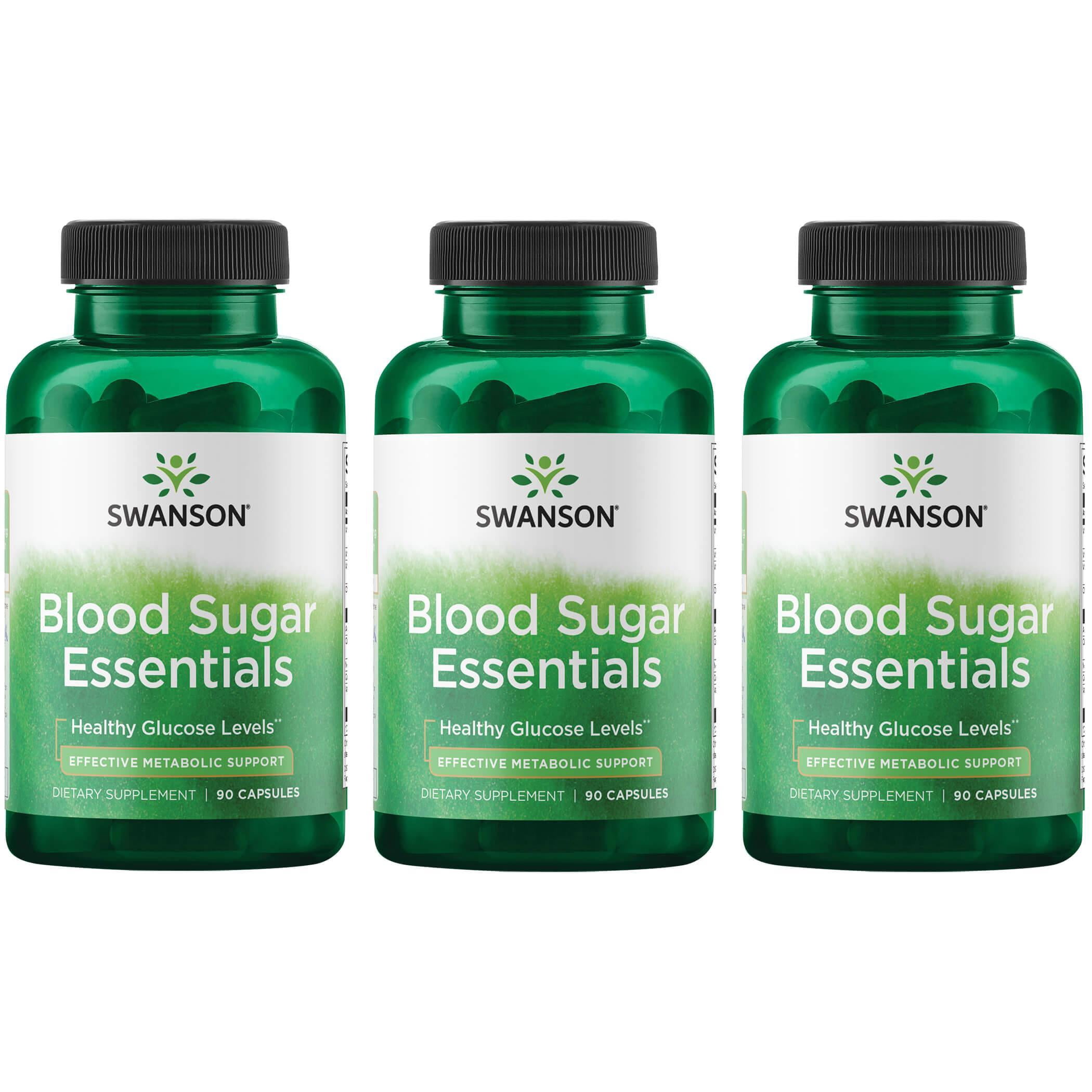 Swanson Blood Sugar Essentials 90 Caps 3 Pack - Walmart.com