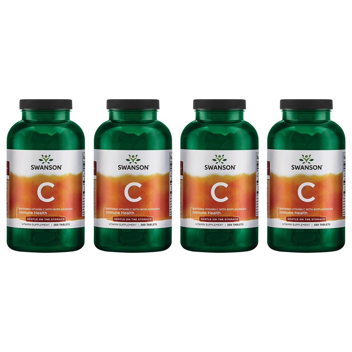 Swanson Buffered Vitamin C with Bioflavonoids 1,000 mg 250 Tabs 4 Pack - Walmart.com