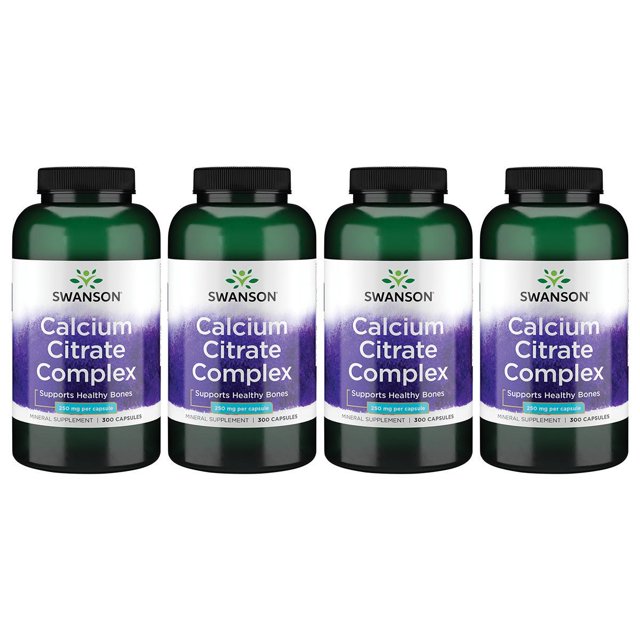 Swanson Calcium Citrate Complex 250 mg 300 Caps 4 Pack - Walmart.com