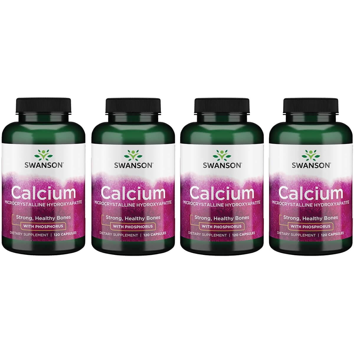 Swanson Calcium Microcrystalline Hydroxyapatite with Phosphorus 4 Pack ...