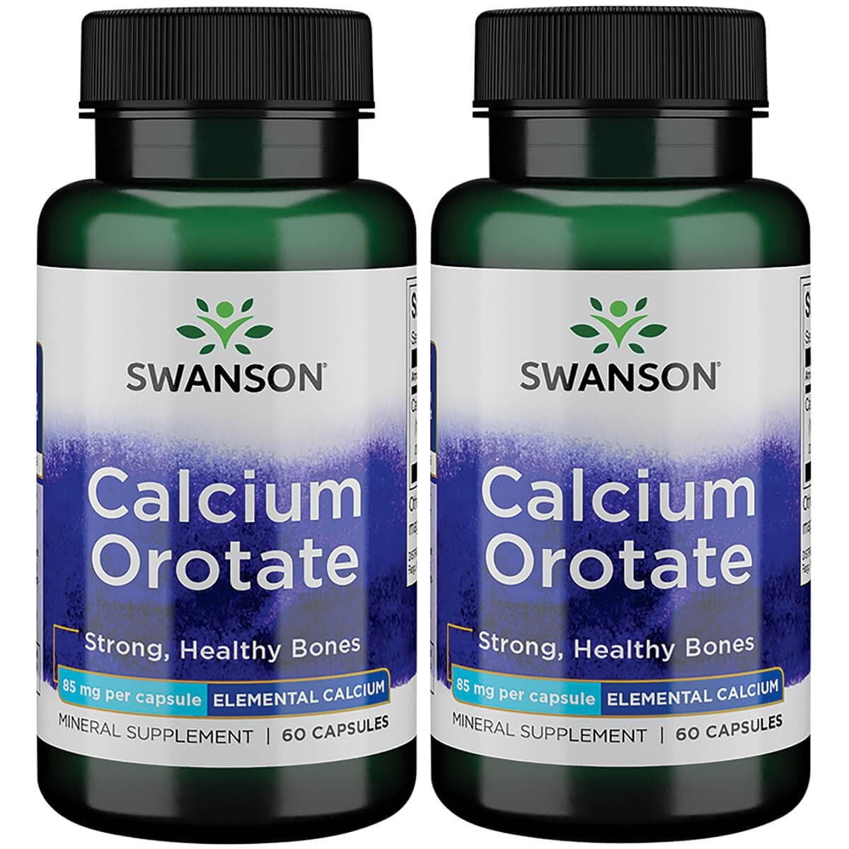 Swanson Calcium Orotate 85 mg 60 Caps 2 Pack - Walmart.com