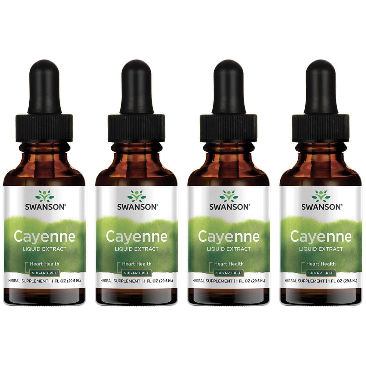 Swanson Cayenne Liquid Extract 130 mg 1 fl oz Liq 4 Pack - Walmart.com