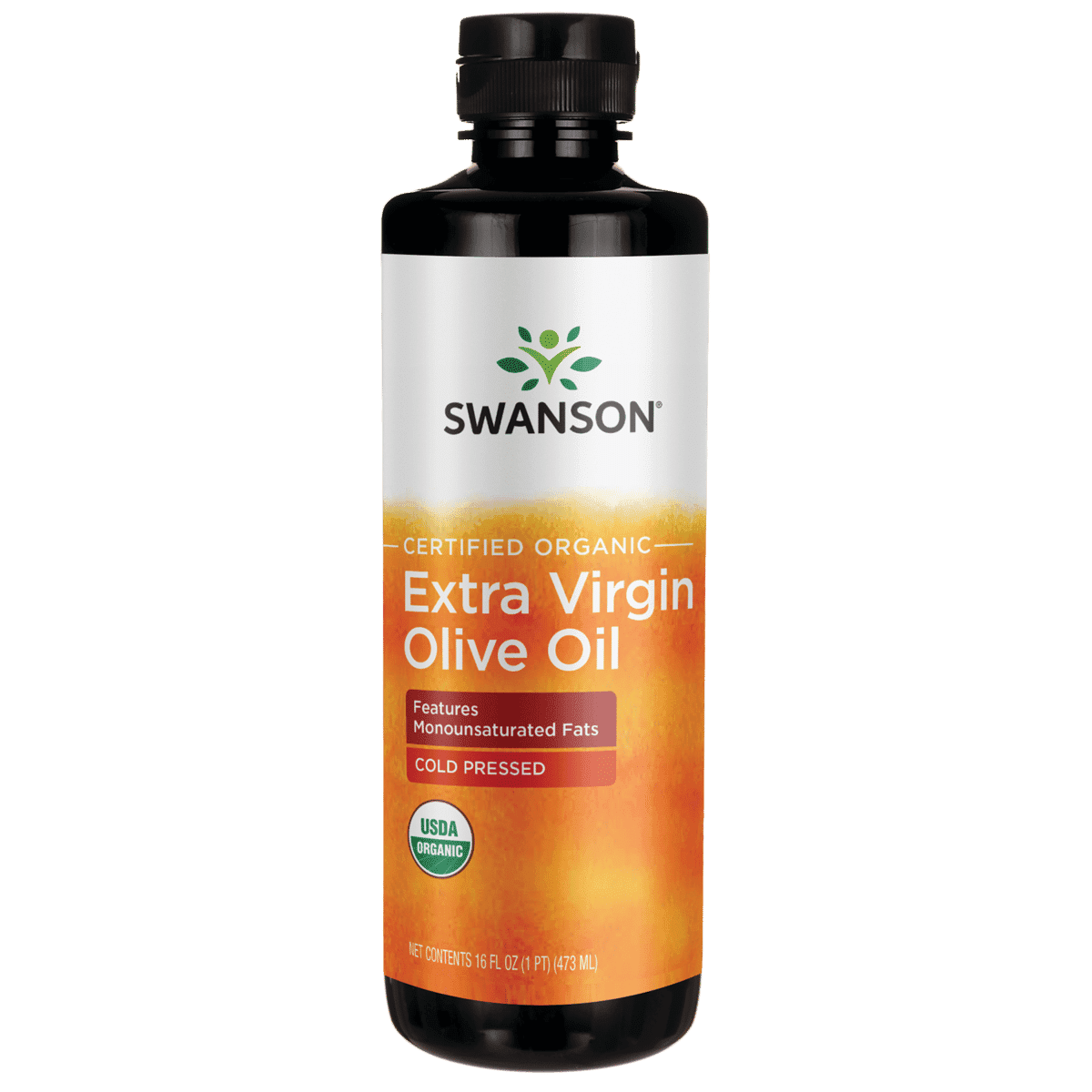 Swanson Certified 100% Organic Extra Virgin Olive Oil, Cold Pressed ...