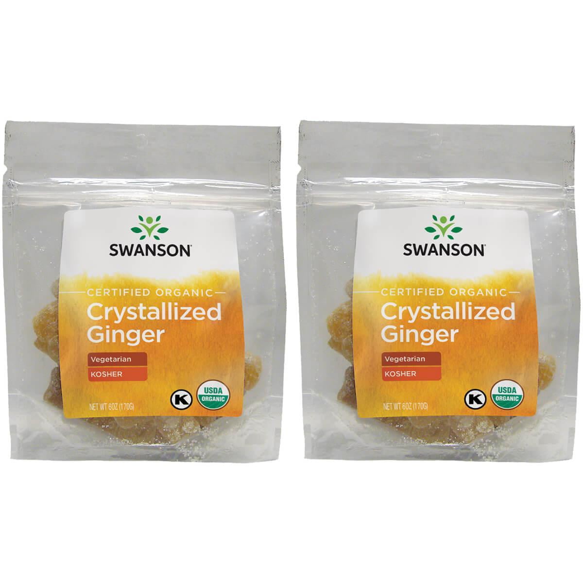 Swanson Certified Organic Crystallized Ginger 6 oz Pkg 2 Pack - Walmart.com