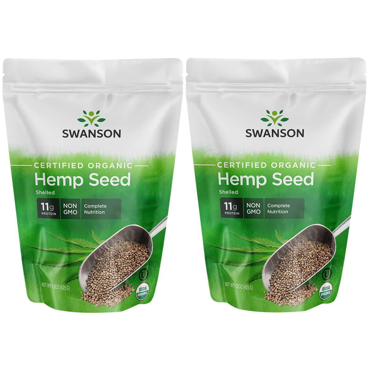 Swanson Certified Organic Hemp Seed Shelled 15 oz Pkg 2 Pack - Walmart.com