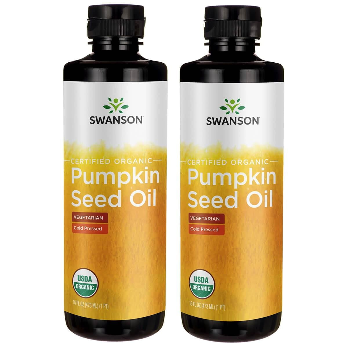 Swanson Certified Organic Pumpkin Seed Oil - Cold Pressed 16 fl oz Liq ...