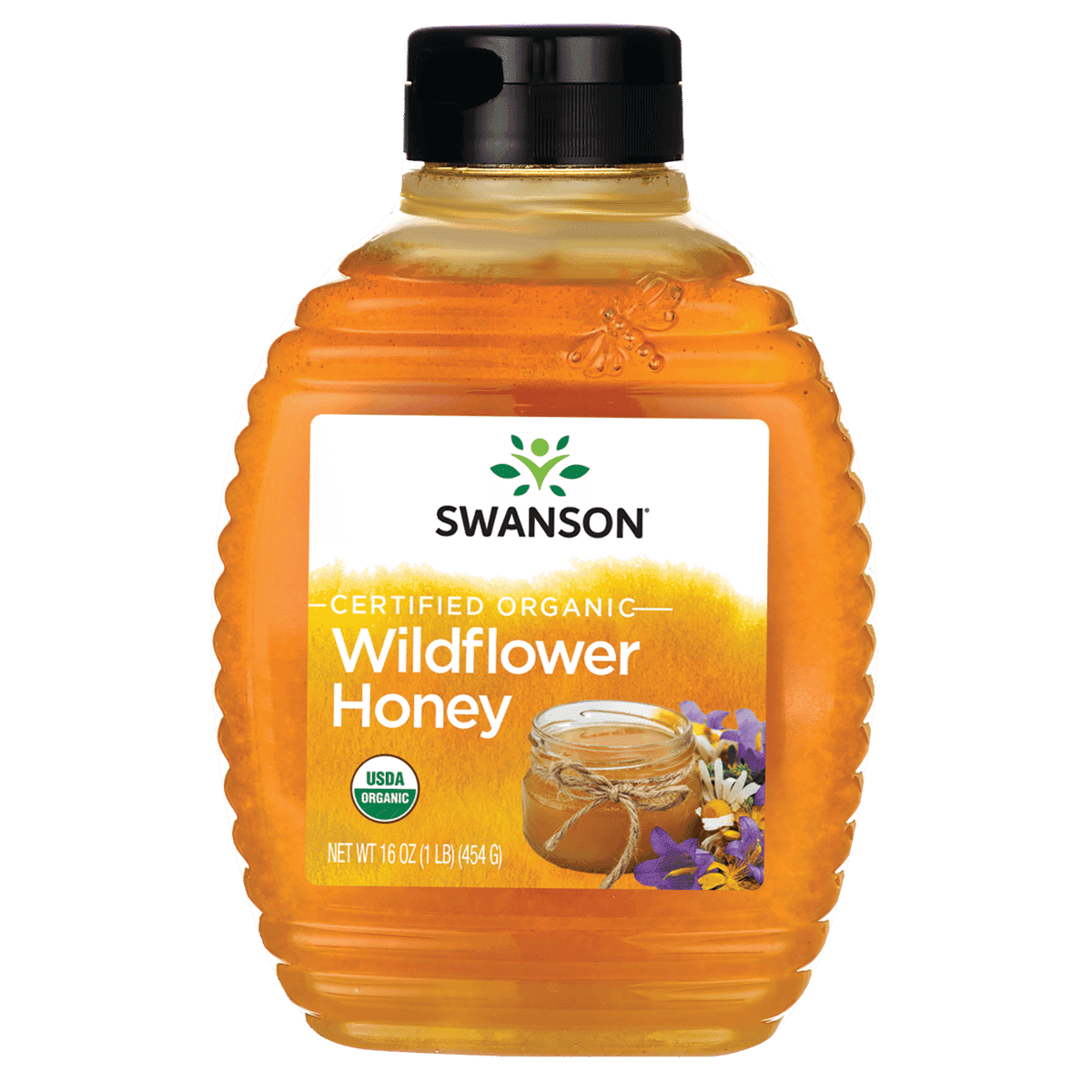 Swanson Certified Organic, Pure, Natural, Raw Wildflower Honey 16 oz ...