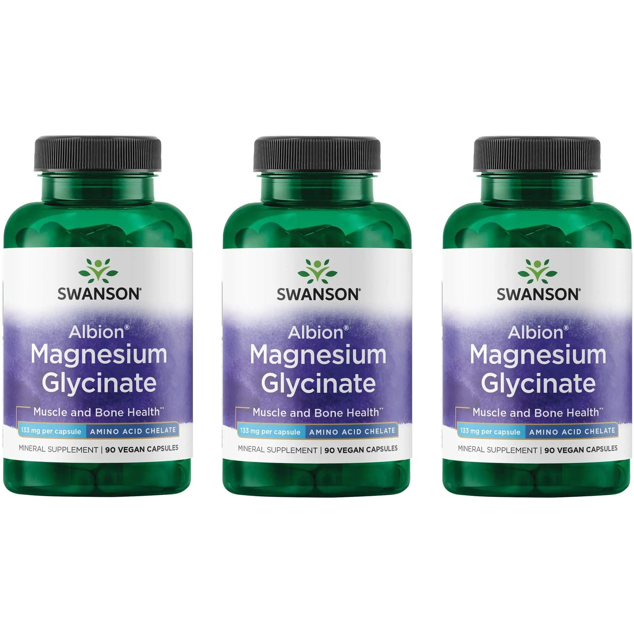 Swanson Chelated Magnesium 133 Milligrams 90 Capsules (3 Pack ...