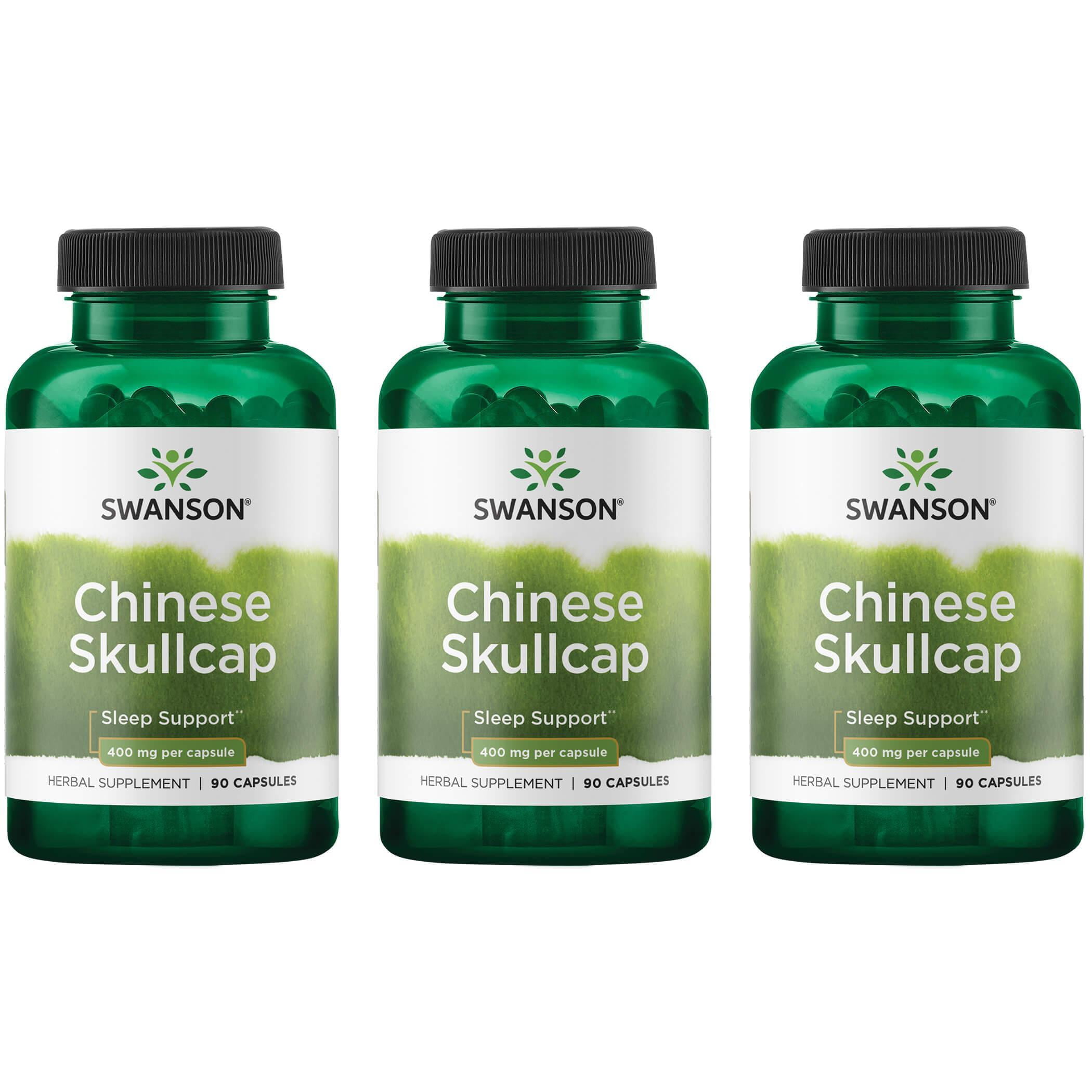 Swanson Chinese Skullcap 400 mg 90 Vegan Caps 3 Pack - Walmart.com