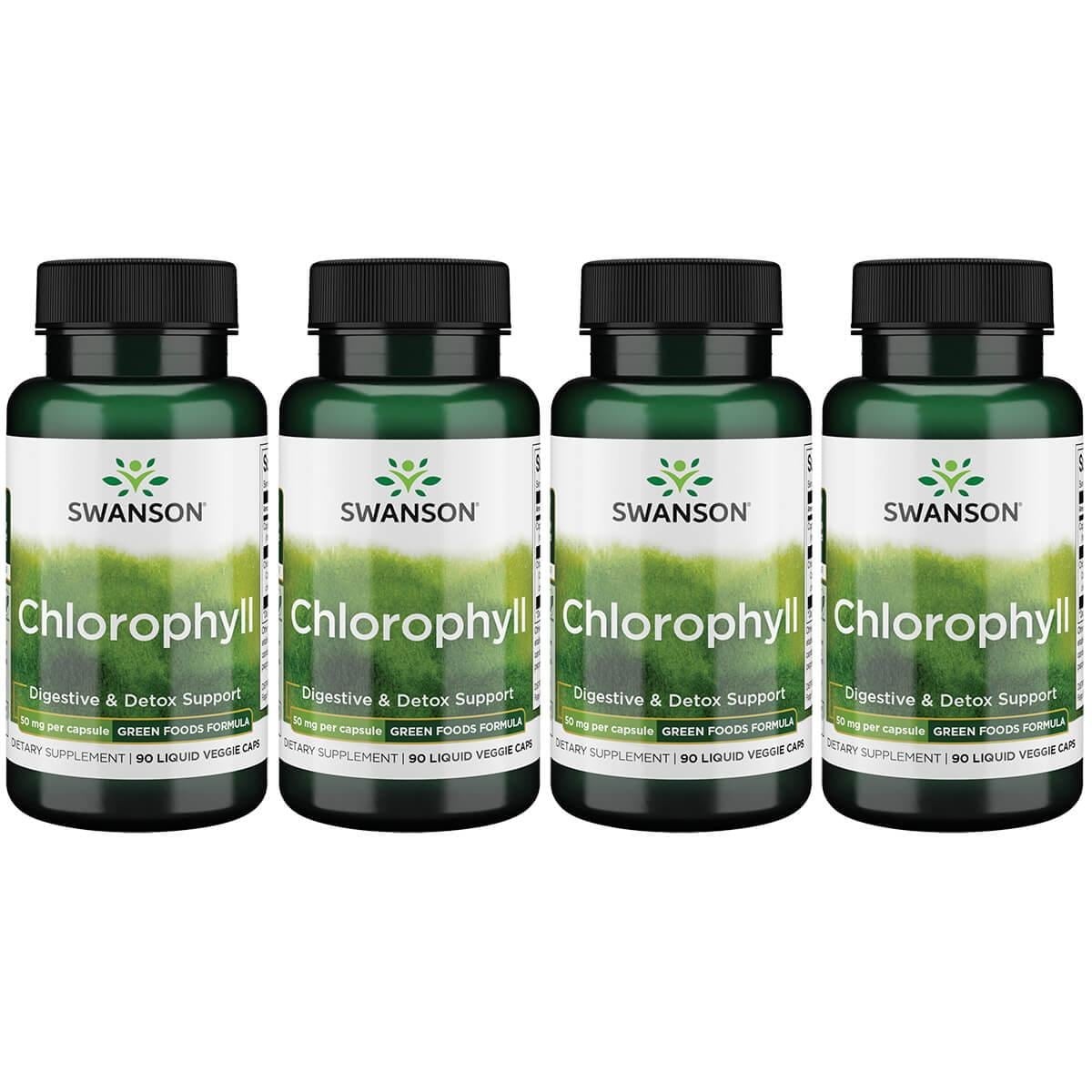 Swanson Chlorophyll 50 mg 90 Liq Vegcap 4 Pack - Walmart.com