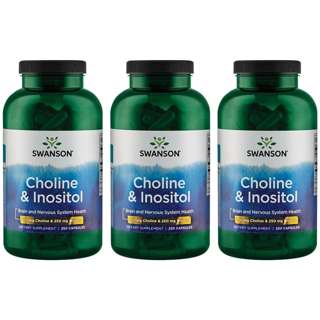 Swanson Choline & Inositol 250 Caps 3 Pack - Walmart Business Supplies