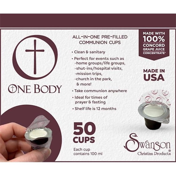 Swanson Christian Supply 276259 Communion-One Body Prefilled Juice ...