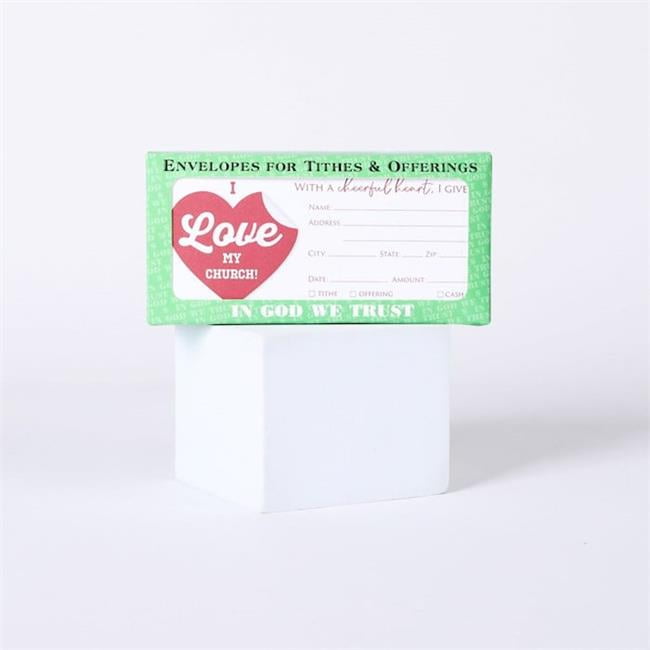 Swanson Christian Supply 349435 I Love My Church Offering Envelopes ...
