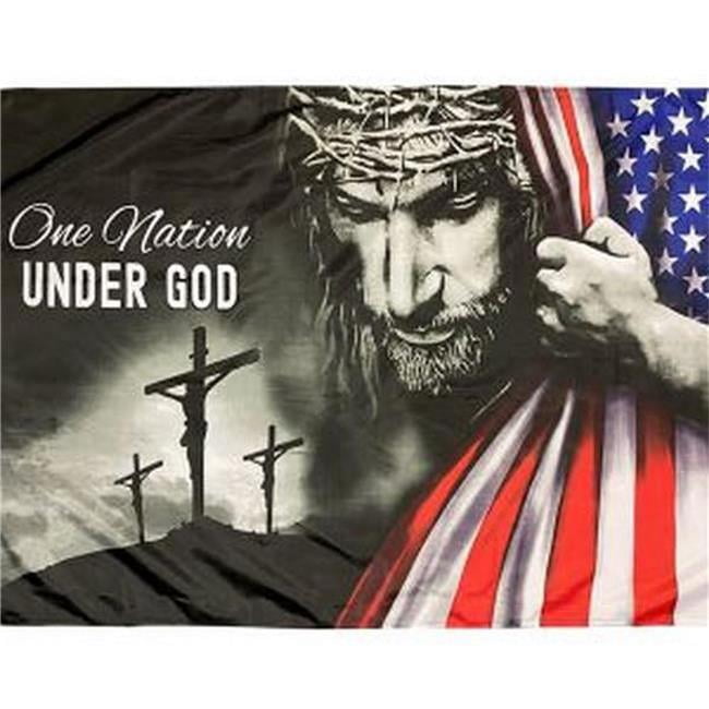 Swanson Christian Supply 400490 3 x 5 ft. One Nation Under God Flag ...