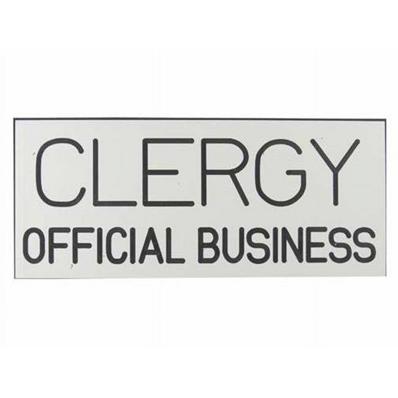 Swanson Christian Supply 46906 Sign Clergy Official Business - Walmart.com