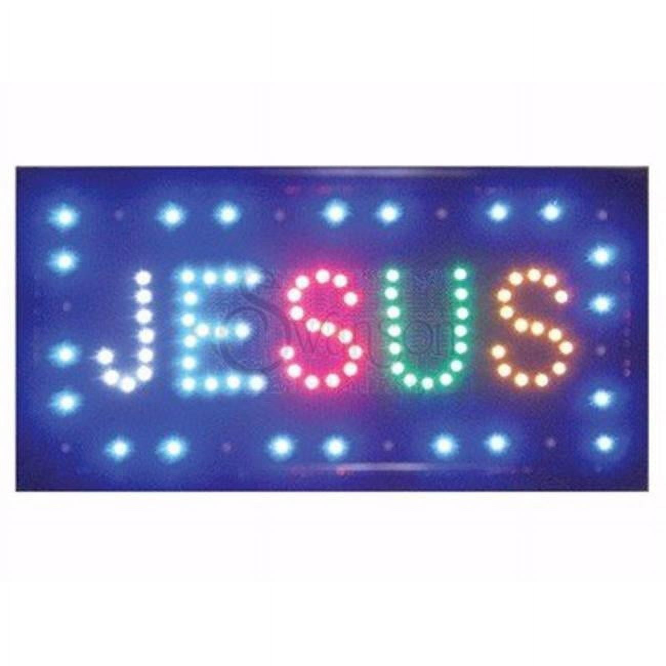 Swanson Christian Supply 80349 9.5 x 18.5 in. Sign-Jesus-LED Chaser ...