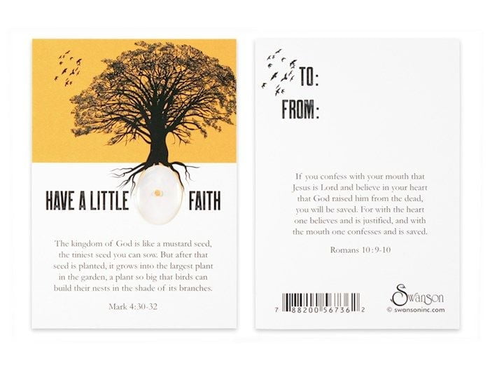 Swanson Christian Supply Mustard Seed Of Faith Cards, Pack of 50 ...