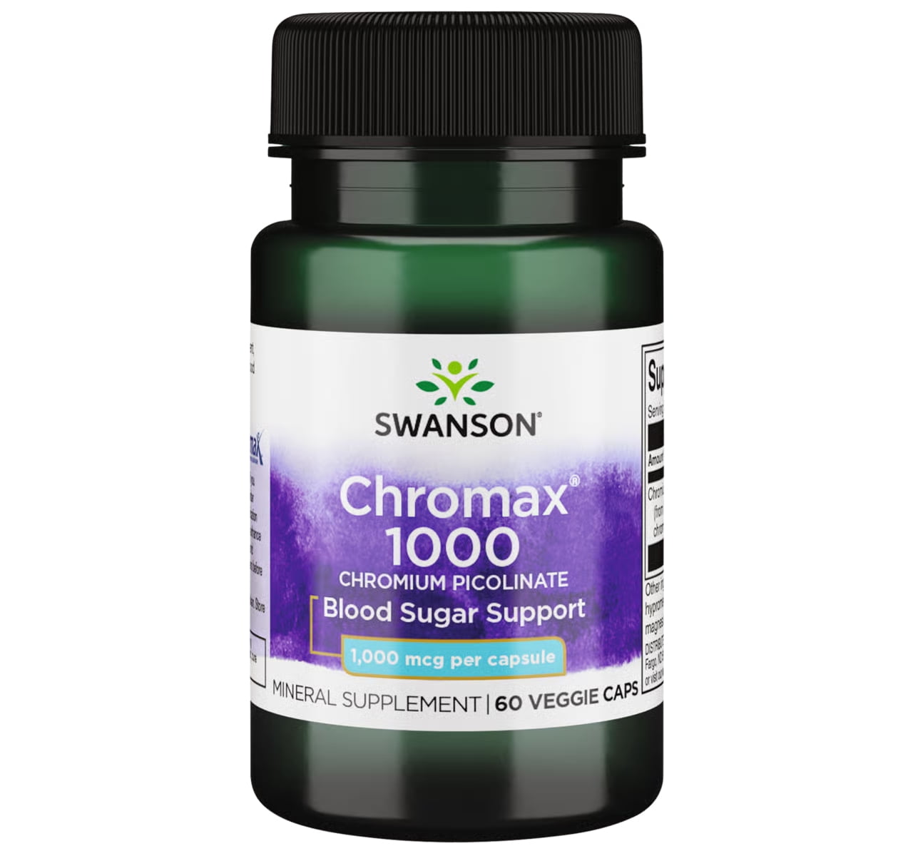 Swanson Chromax 1000, Chromium Picolinate 1,000 Mcg, 60 Veggie Capsules ...