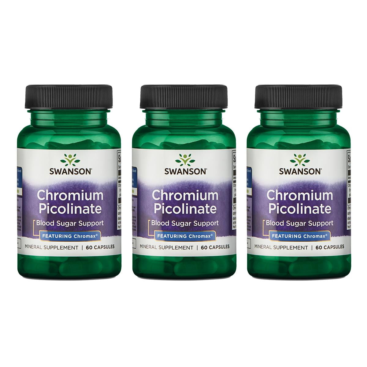 Swanson Chromium Picolinate - Featuring Chromax 200 mcg 60 Caps 3 Pack ...