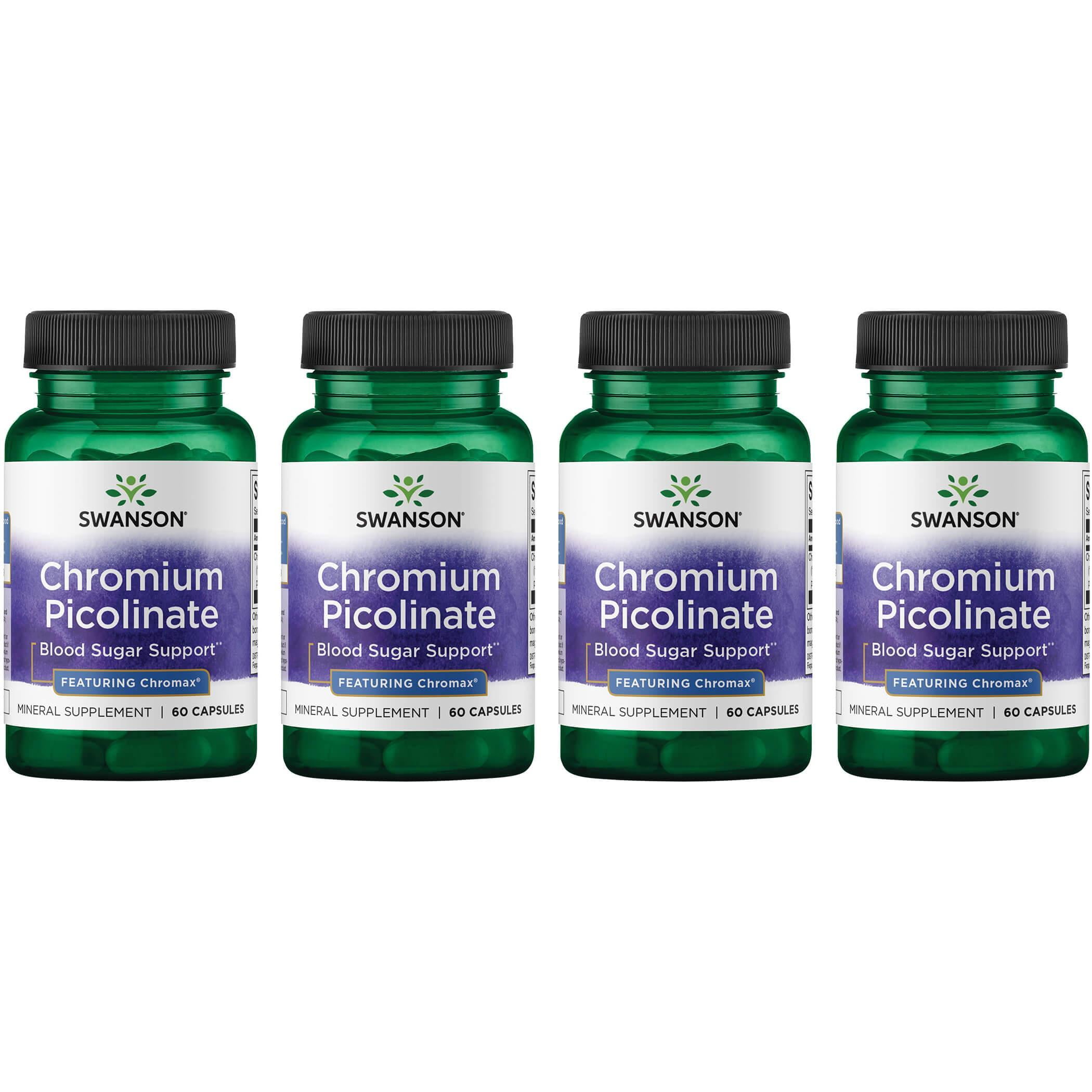 Swanson Chromium Picolinate - Featuring Chromax 200 mcg 60 Caps 4 Pack ...
