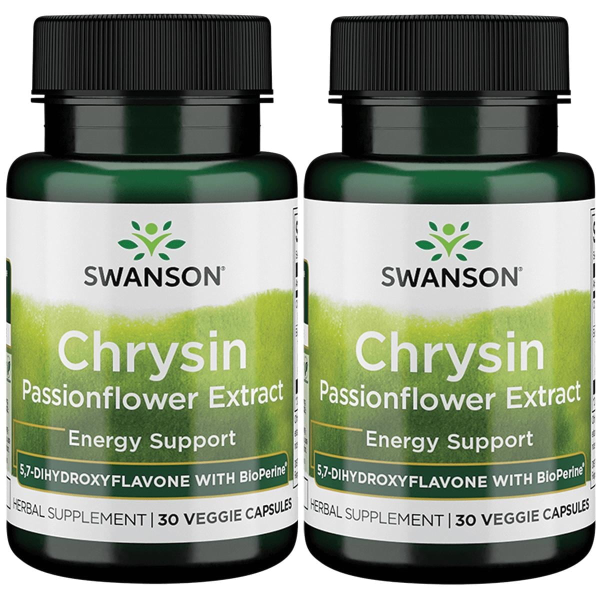 Swanson Chrysin Passionflower Extract 30 Veg Caps 2 Pack - Walmart.com