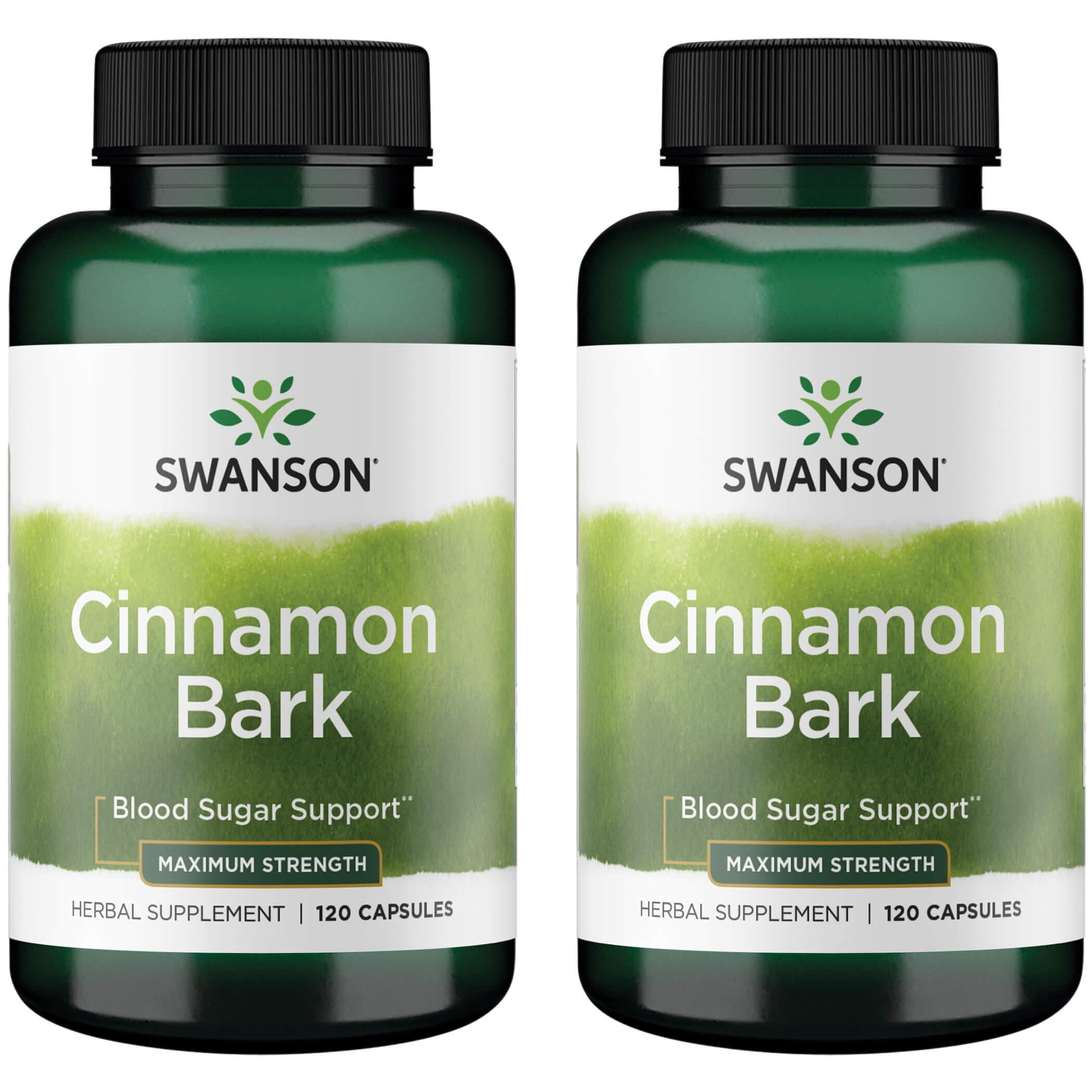 Swanson Cinnamon Bark - Maximum Strength 120 Caps 2 Pack - Walmart.com
