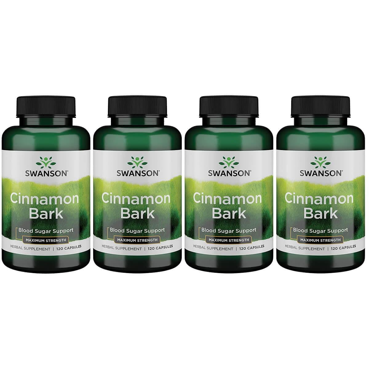 Swanson Cinnamon Bark - Maximum Strength 120 Caps 4 Pack - Walmart.com