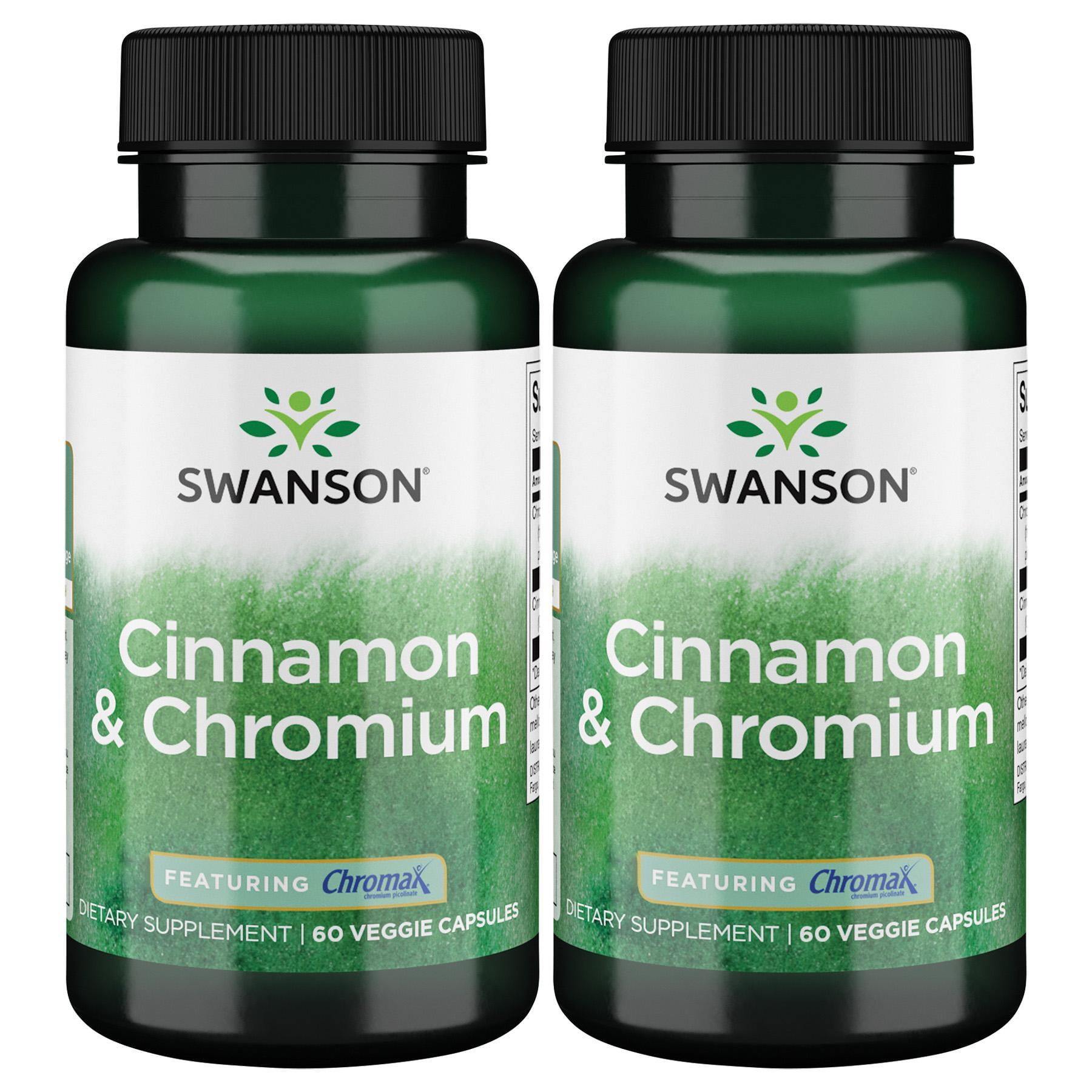 Swanson Health Supplements - Cinnamon & Chromium Capsules, Chromax 60 ...