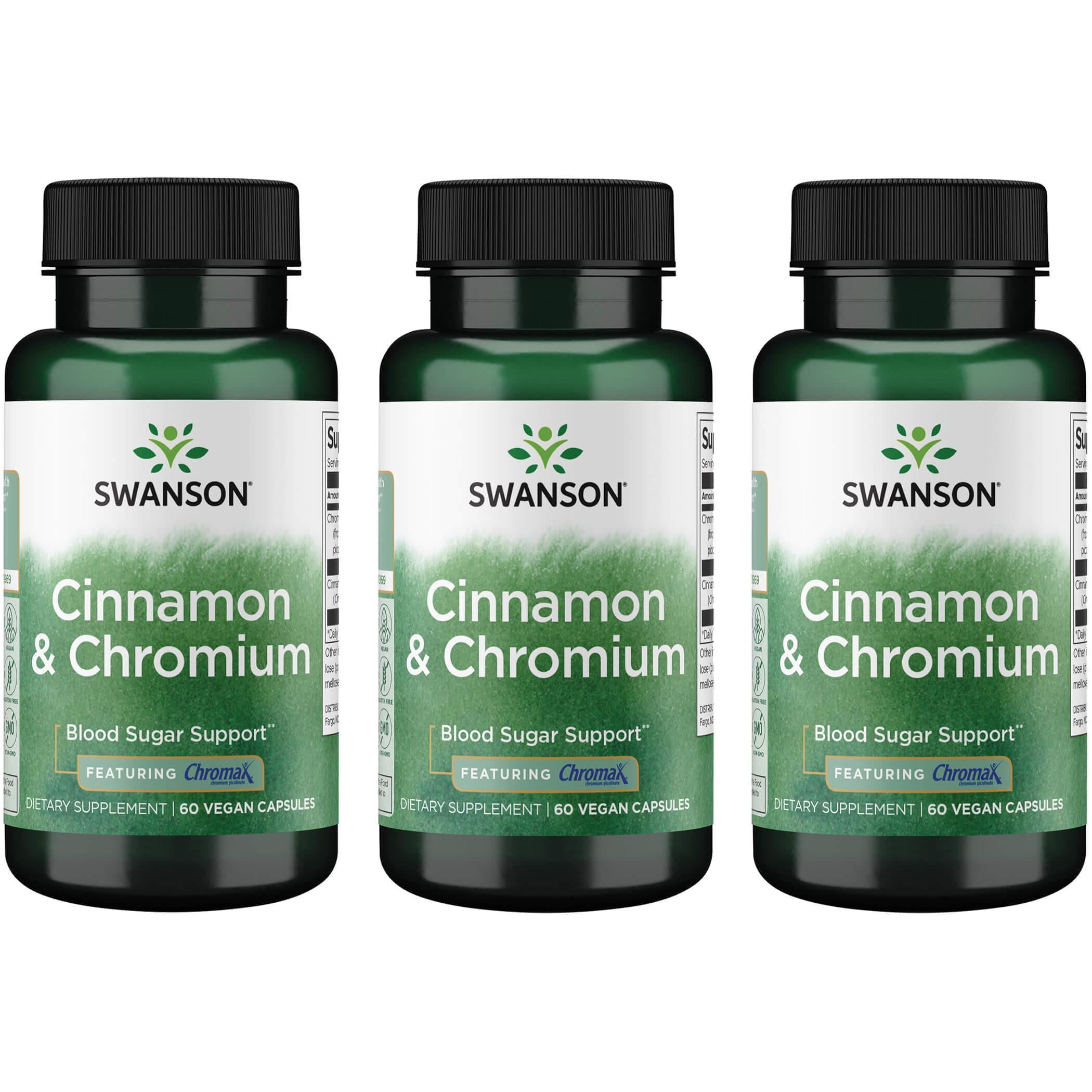 Swanson Health Supplement - Cinnamon & Chromium Capsules with Chromax ...