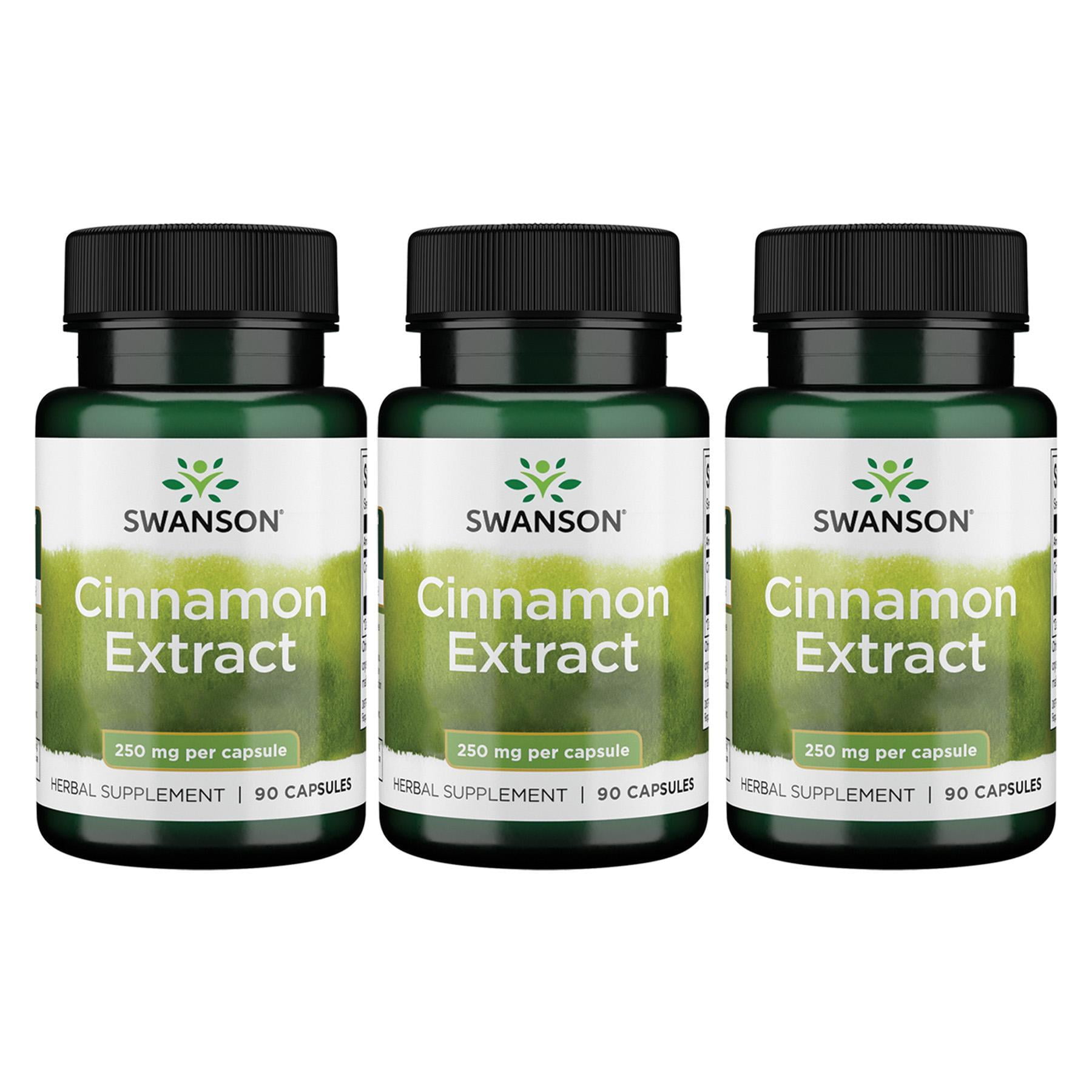 Swanson Cinnamon Extract 250 mg 90 Caps 3 Pack - Walmart.com