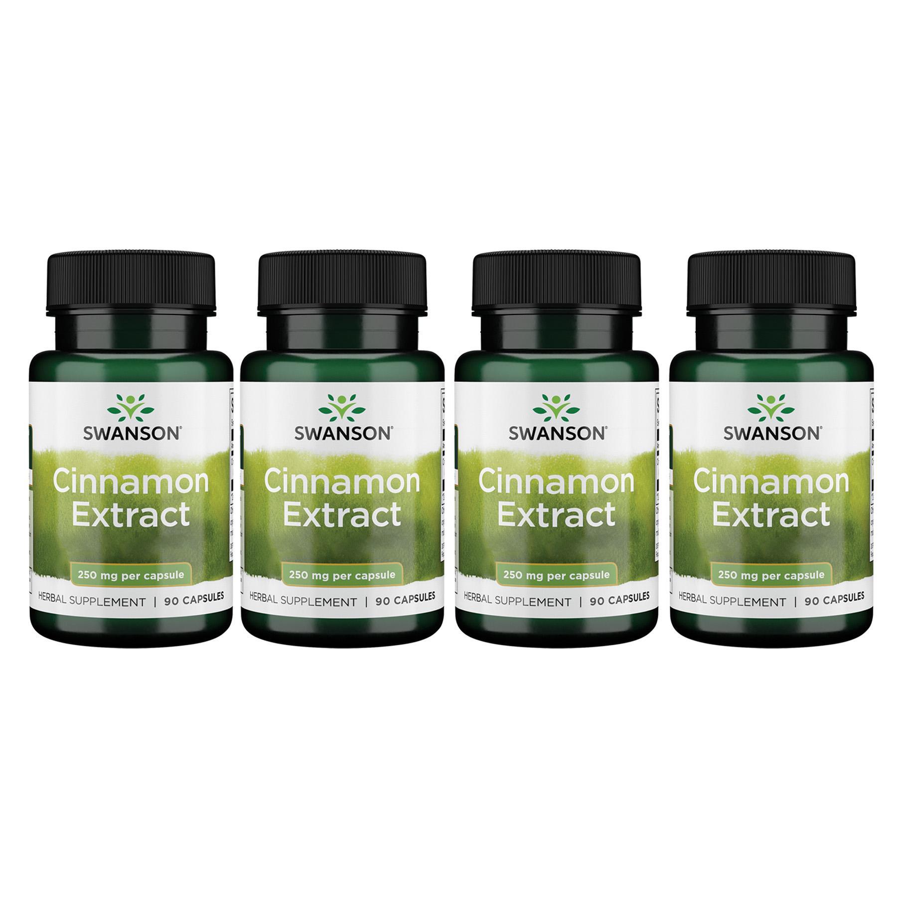 Swanson Cinnamon Extract 250 mg 90 Caps 4 Pack - Walmart.com
