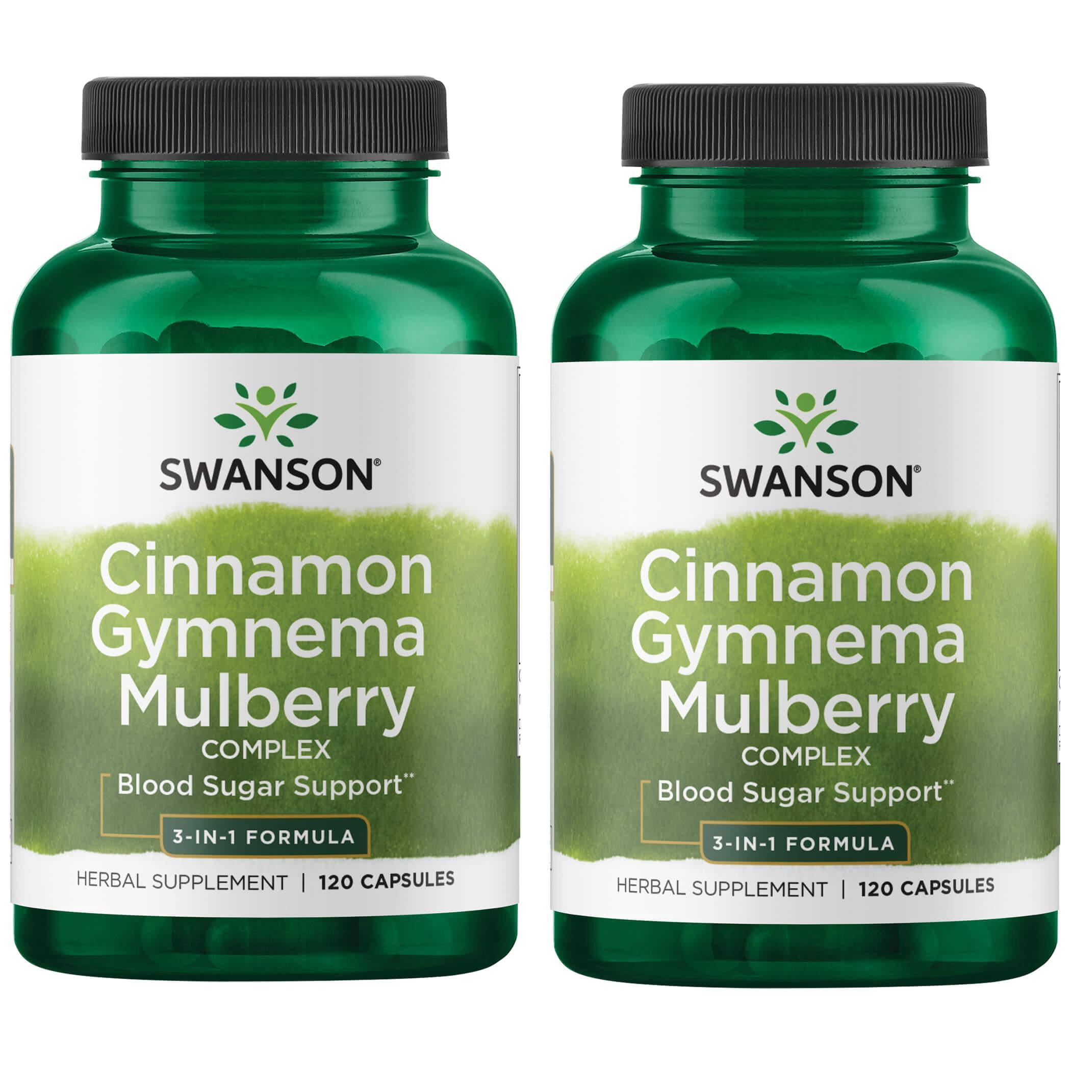 Swanson Cinnamon Gymnema Mulberry Complex Capsules - 3-in-1 Formula ...