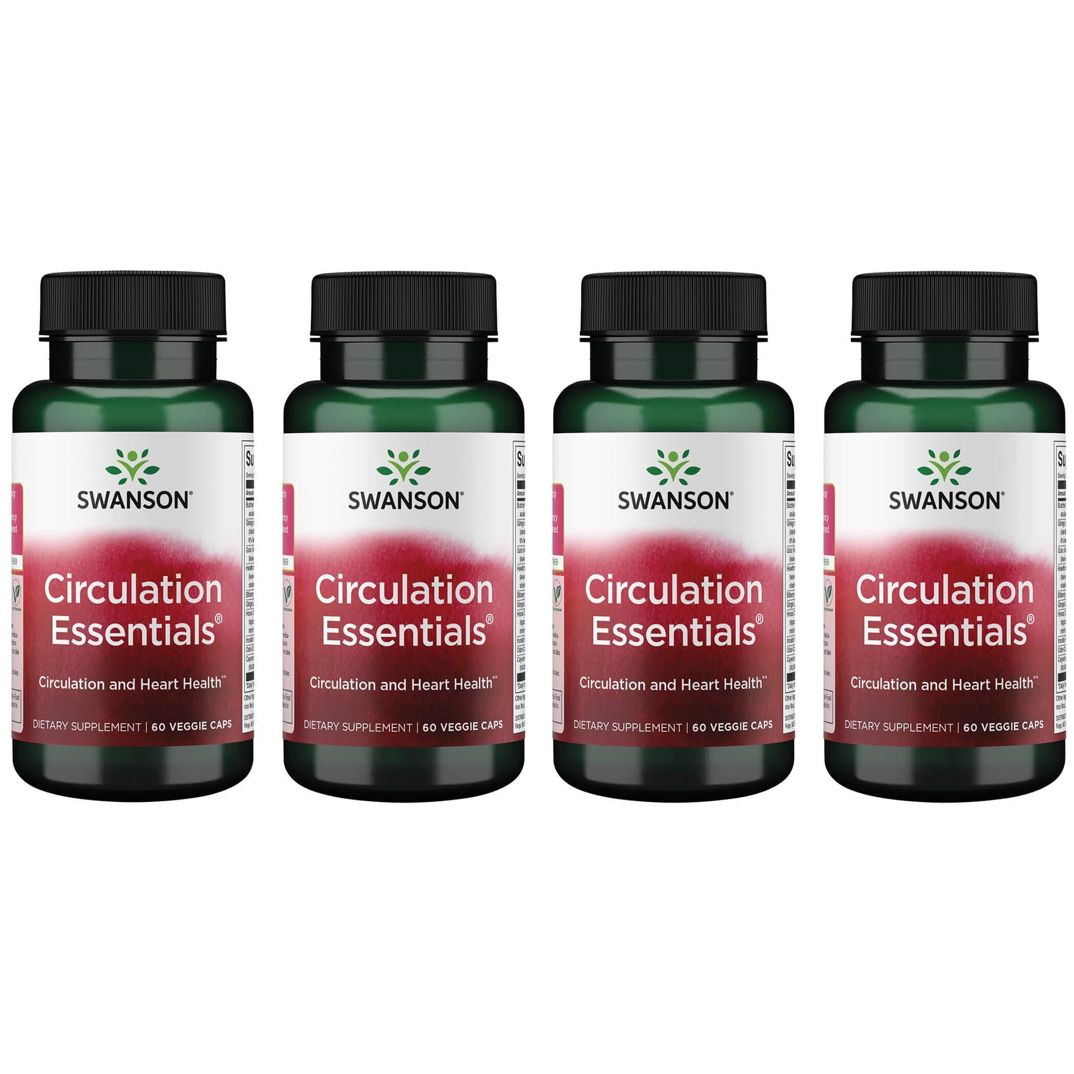 Swanson Circulation Essentials 60 Veg Caps 4 Pack - Walmart.com