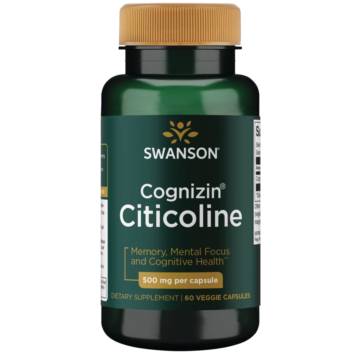 Swanson Cognizin Citicoline 500 mg 60 Veggie Capsules - Walmart ...