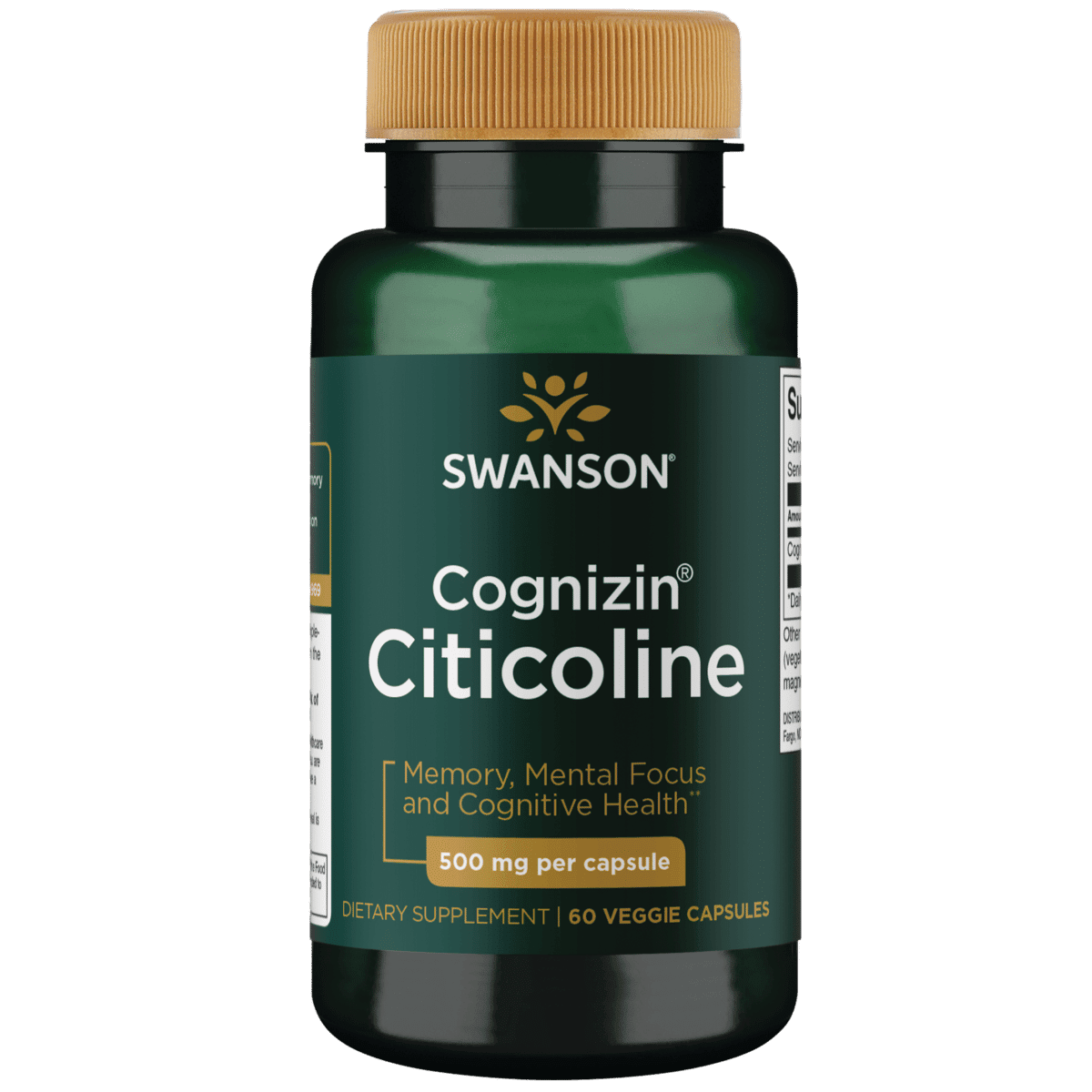 Swanson Cognizin Citicoline 500 mg 60 Veggie Capsules - Walmart.com