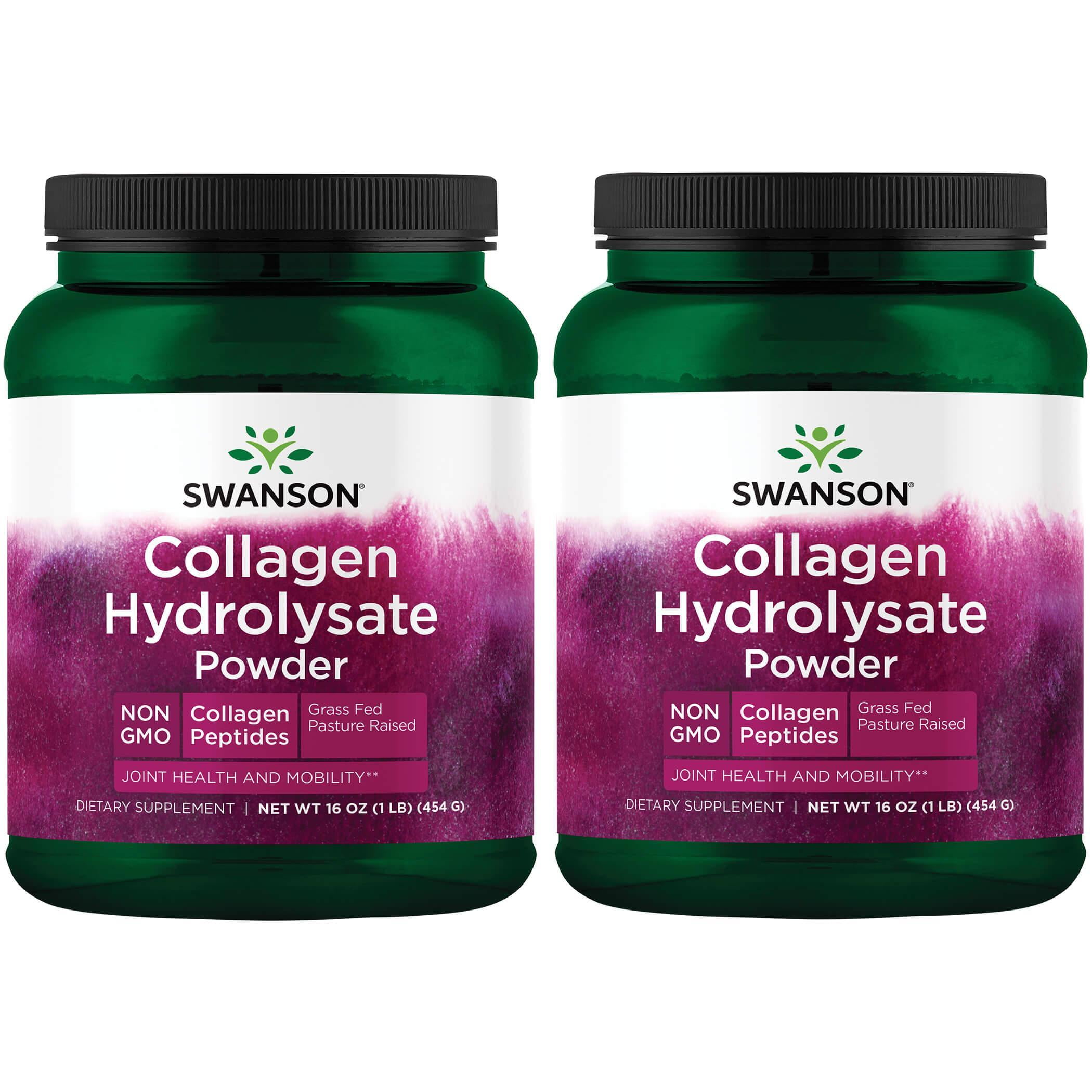 Swanson Collagen Hydrolysate Powder - Collagen Peptides 16 oz Pwdr 2 ...
