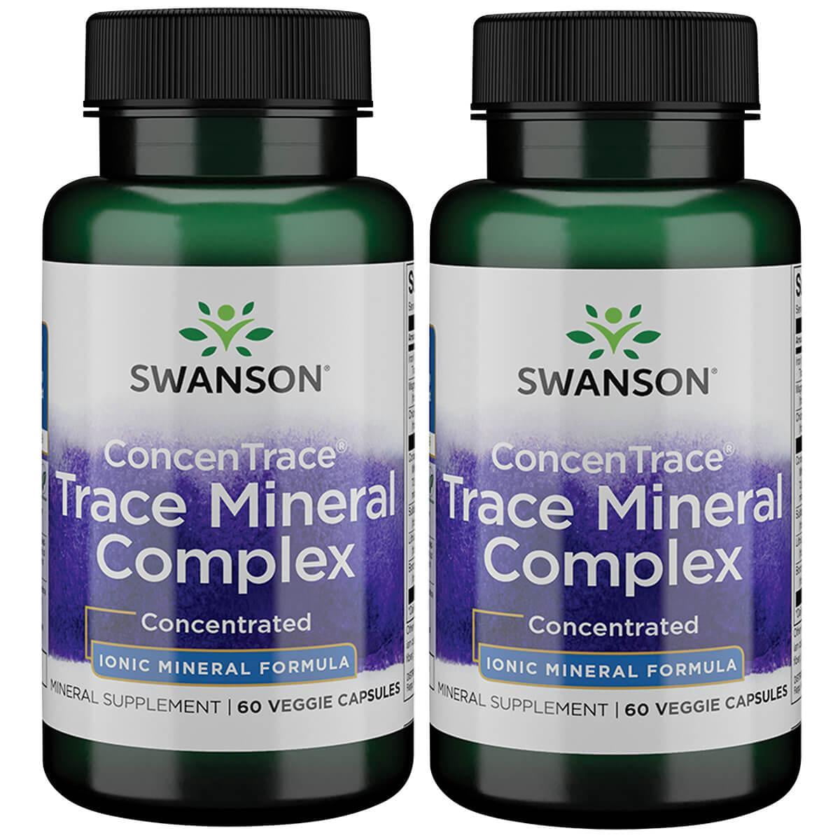 Swanson Concentrace Trace Mineral Complex 60 Veg Caps 2 Pack - Walmart.com