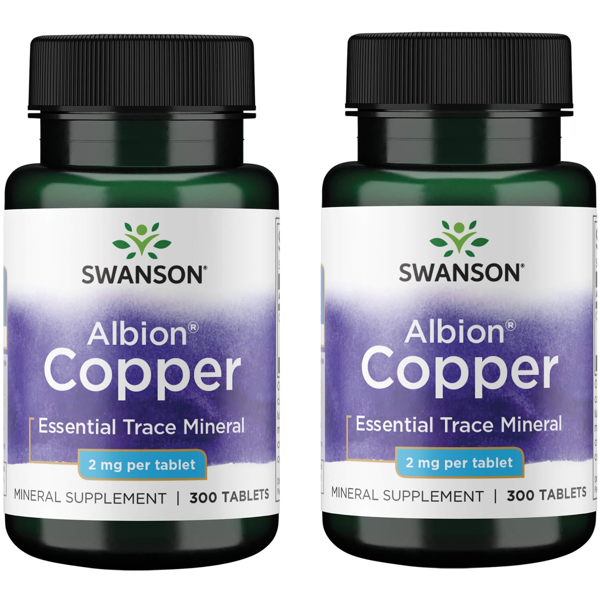 Swanson Chelated Copper Supplement, Essential Trace Mineral, 2mg, 300 ...
