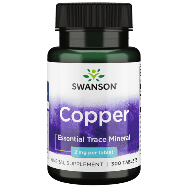 Swanson Copper Antioxidant Mineral Supplement, Immune Health, Red Blood ...