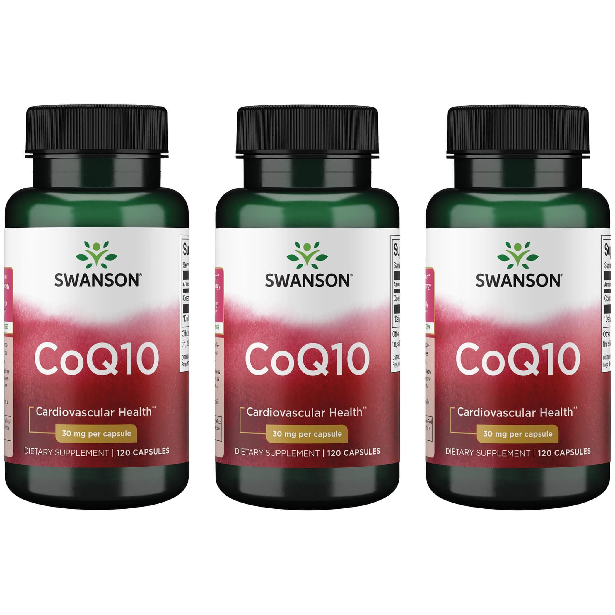 Swanson Coq10 30 mg 120 Caps 3 Pack - Walmart.com