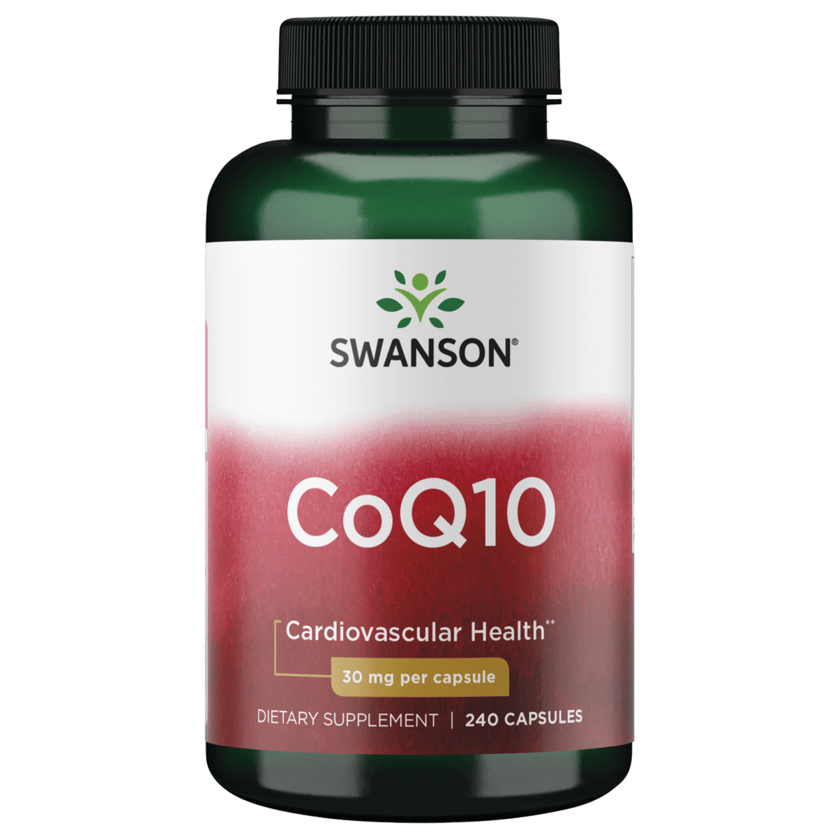 Swanson CoQ10 30mg Capsules, Supports Cardiovascular Health, 240 Count ...