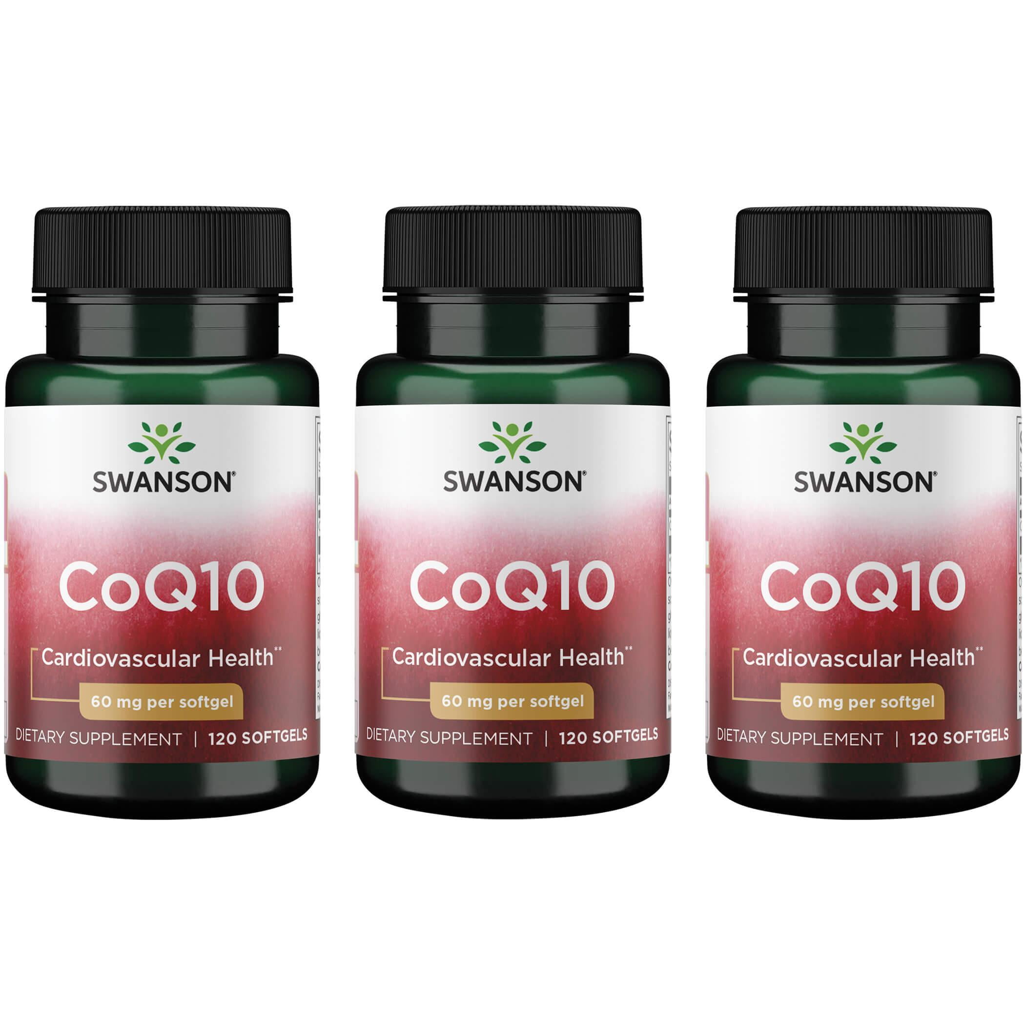 Swanson Coq10 60 mg 120 Sgels 3 Pack - Walmart.com